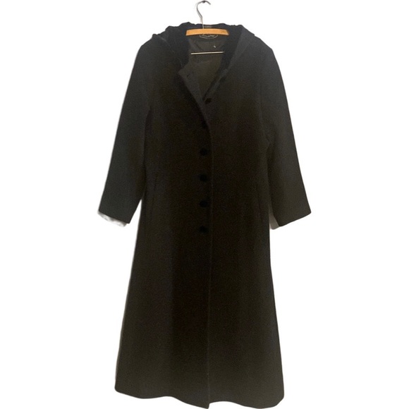 Halston Heritage | Jackets & Coats | Vintage Halston Gray Wool Hooded ...